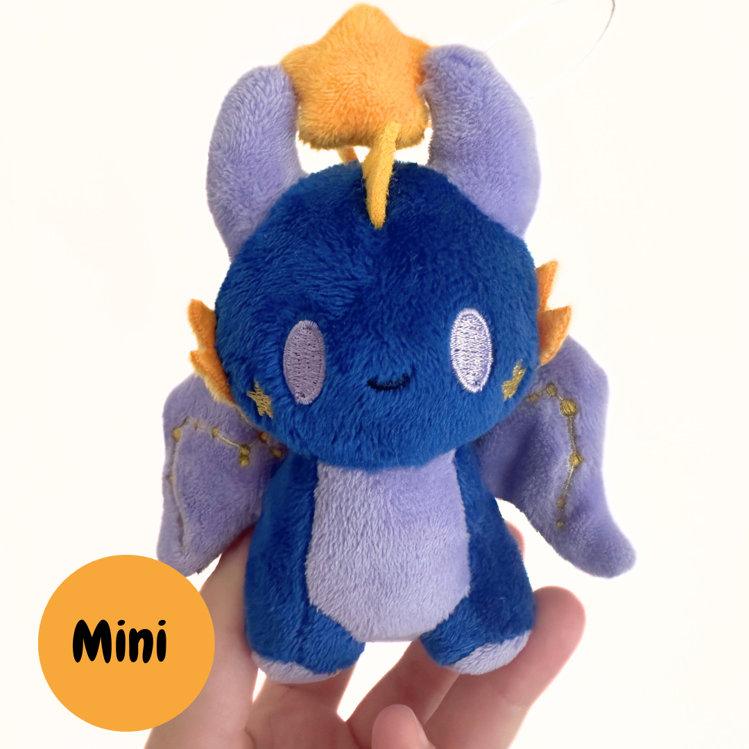 Mini Star Dragon Plush Keychain