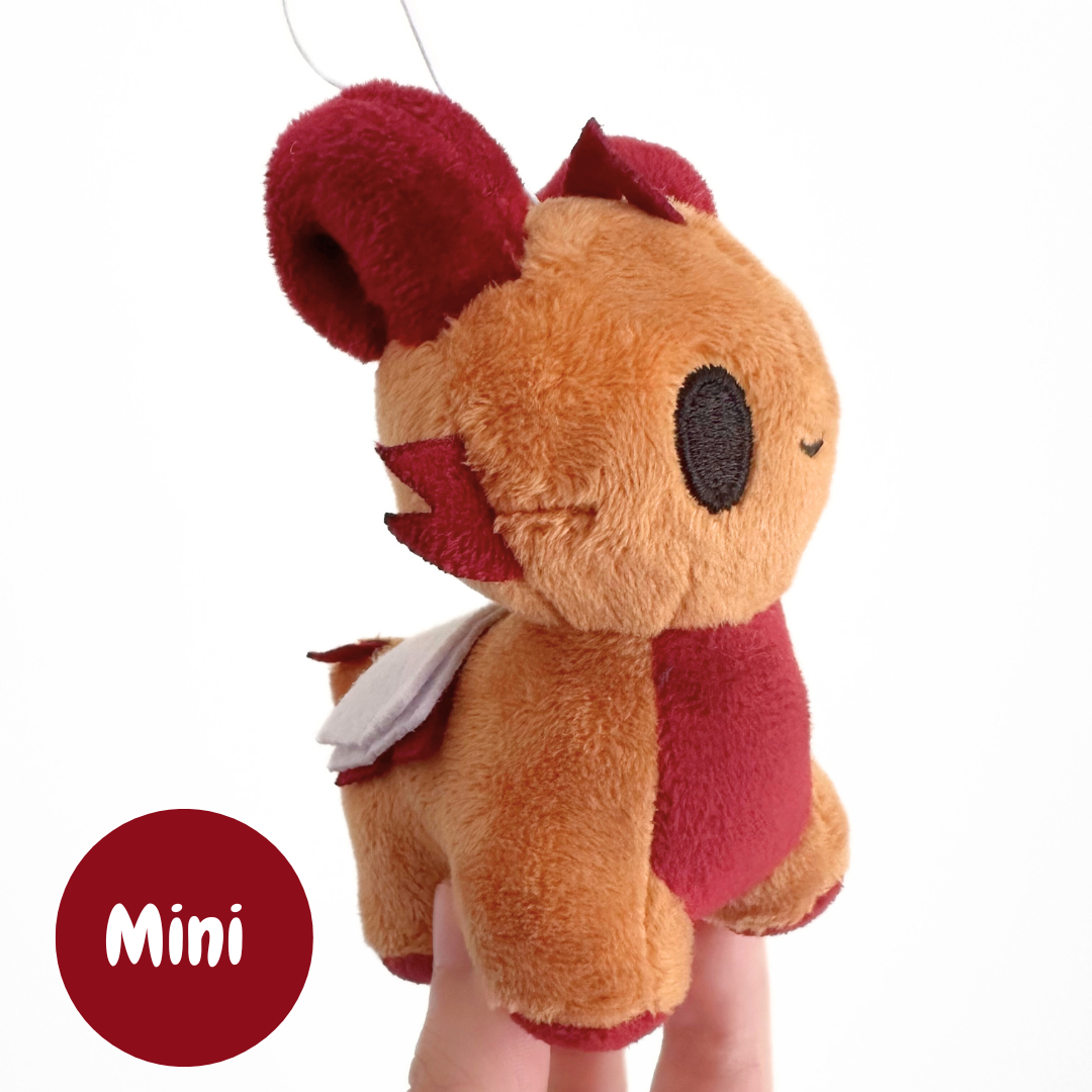 Mini Book Dragon Plush Keychain