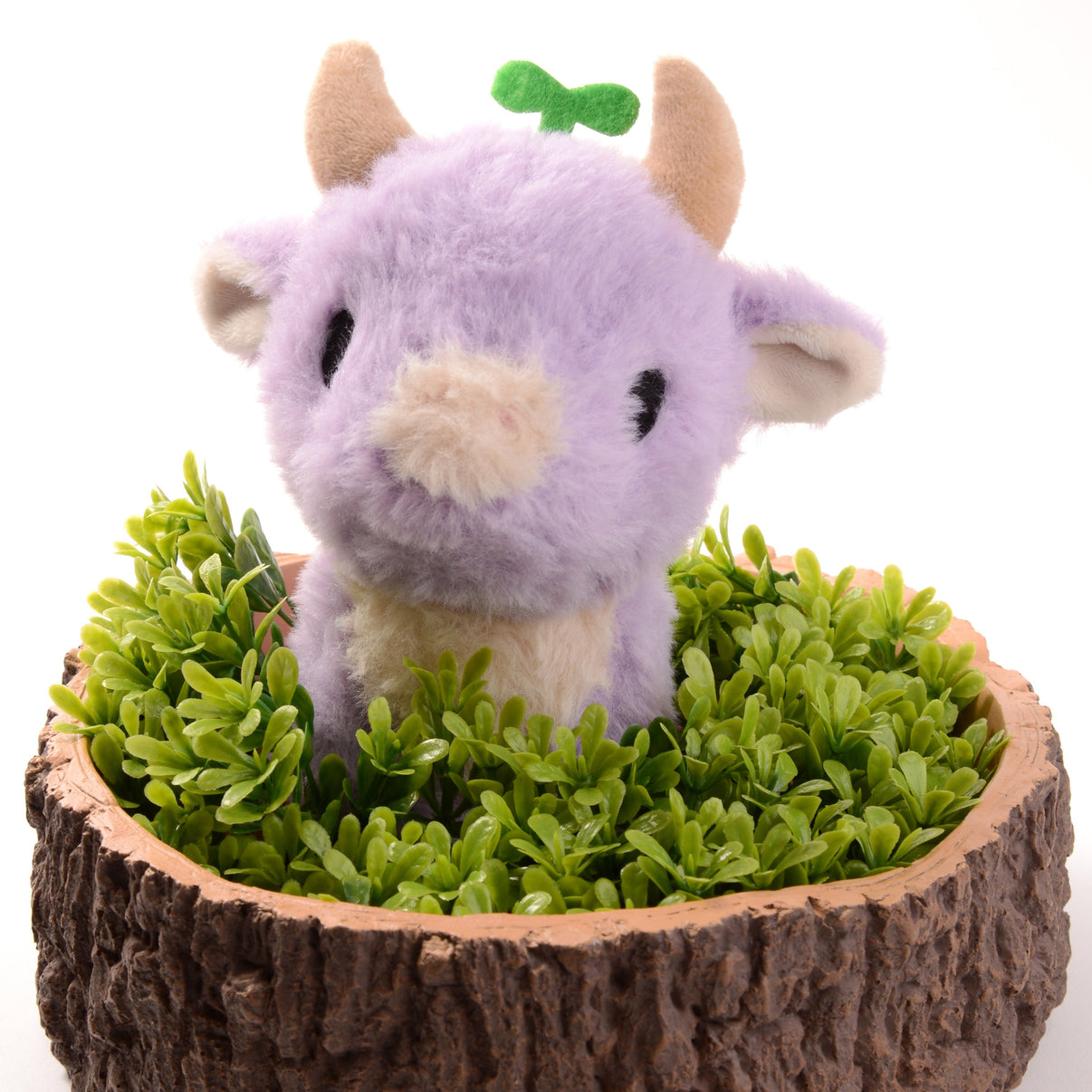 Lavender Sprout Cow Plushie